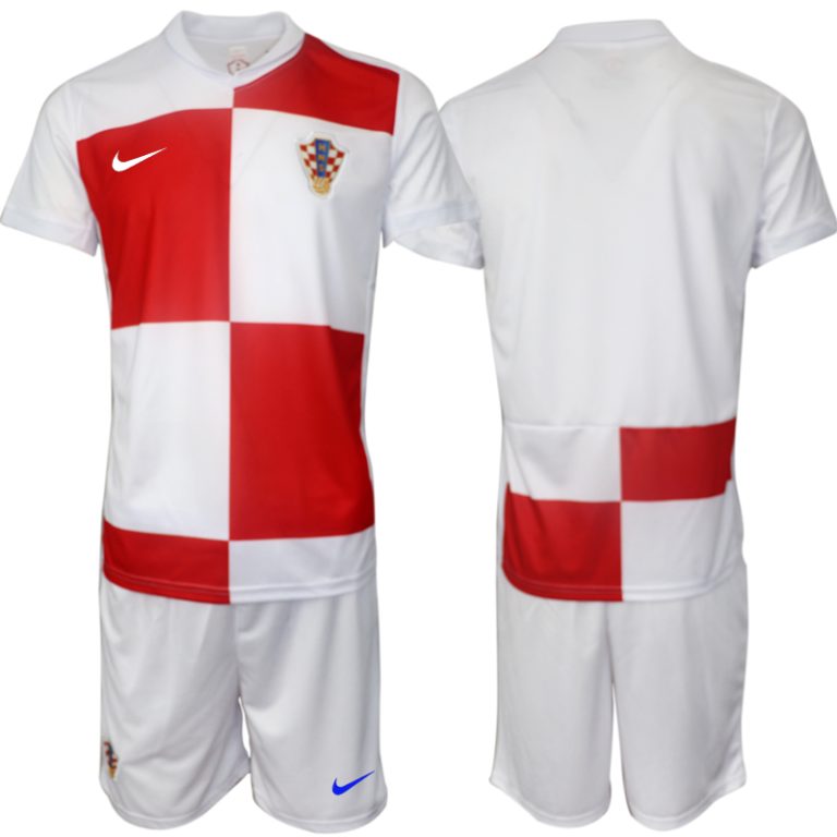 EM 2024 Moški Nogometni dresi Hrvaška Domači Euro 2024 z lastnim imenom ...