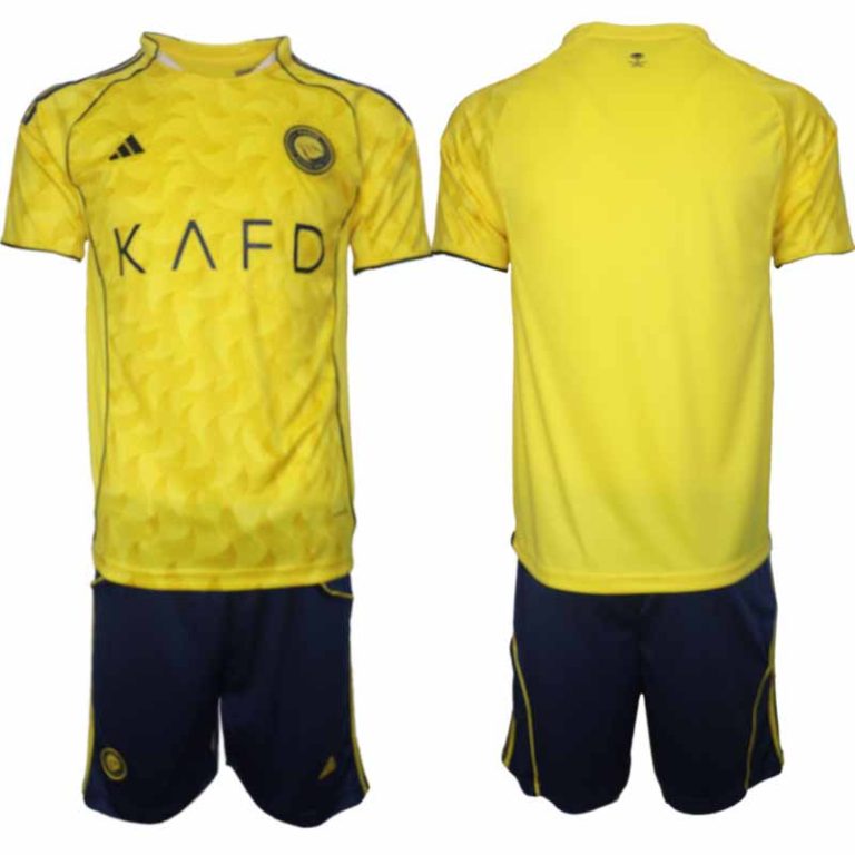 Moški Nogometni dresi kompleti Al-Nassr Domači 2025-26 z lastnim tiskom