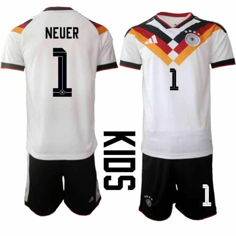 Otroški dresi komplet reprezentance Nemčija DFB Manuel Neuer #1 Domači ...